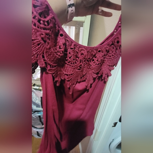 Soho Lady | Tops | Soho Lady Lace Blouse Stretchspandex | Poshmark